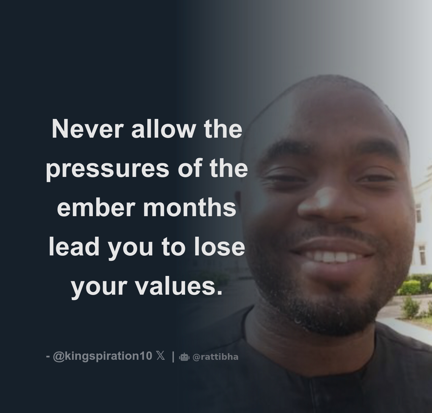 Never allow the pressures of the ember months lead you to lose your ...