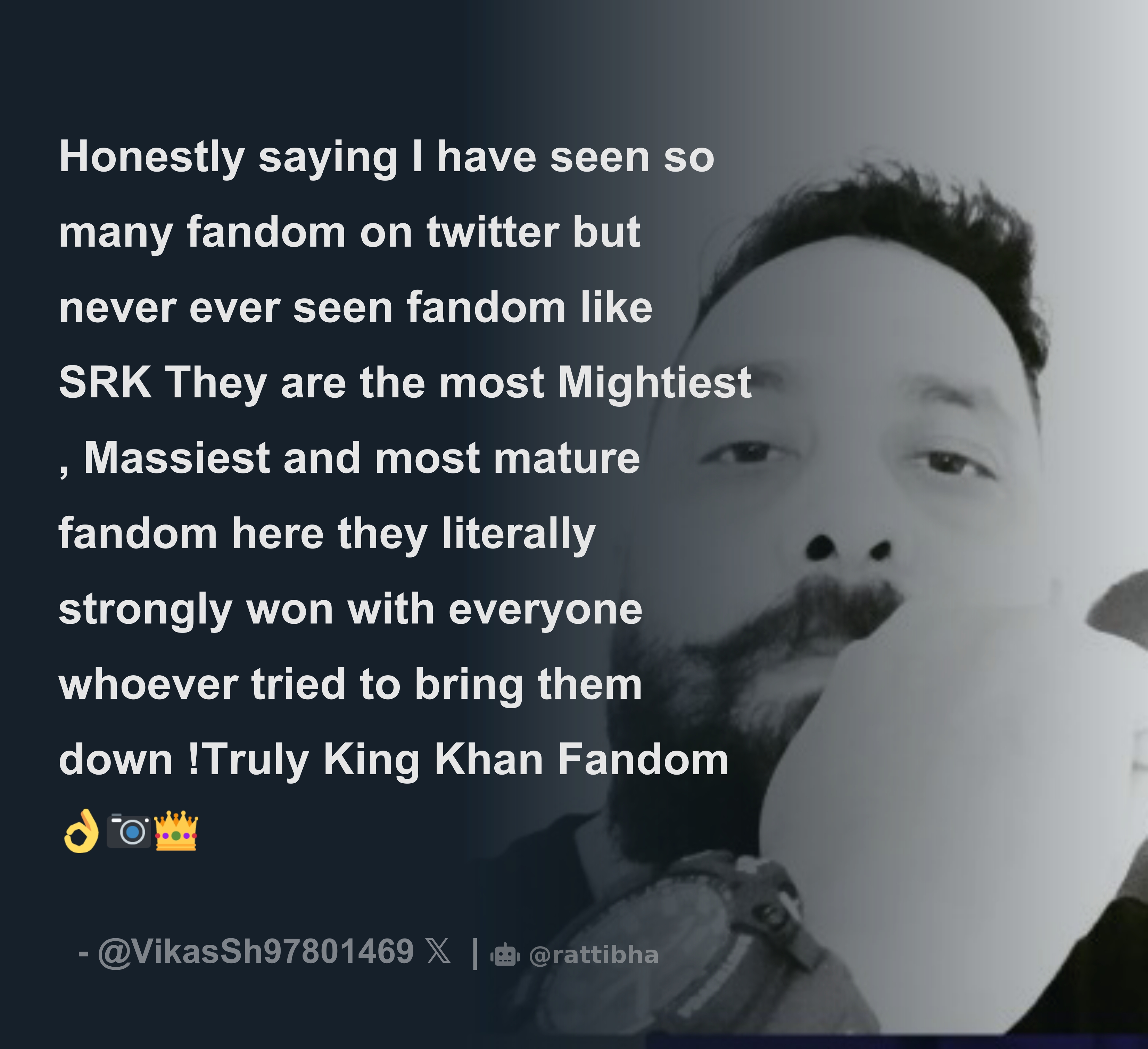 Honestly saying I have seen so many fandom on twitter but never ever seen fandom like SRK They ...