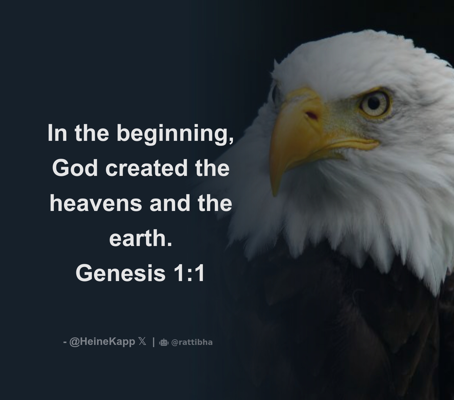 In the beginning, God created the heavens and the earth. Genesis 1:1 ...