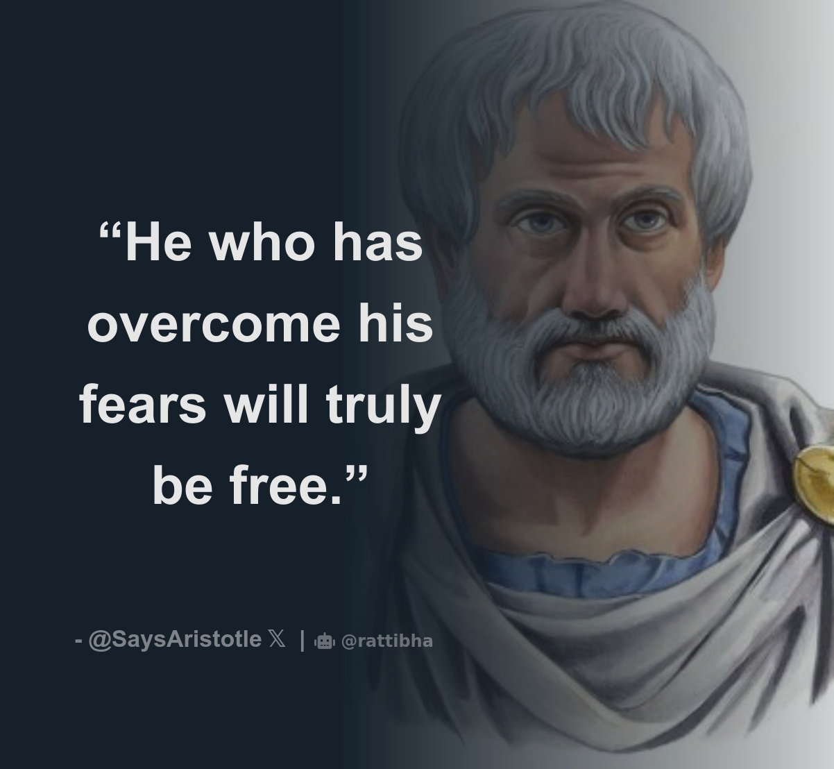 “He who has overcome his fears will truly be free.” - Download Tweet ...