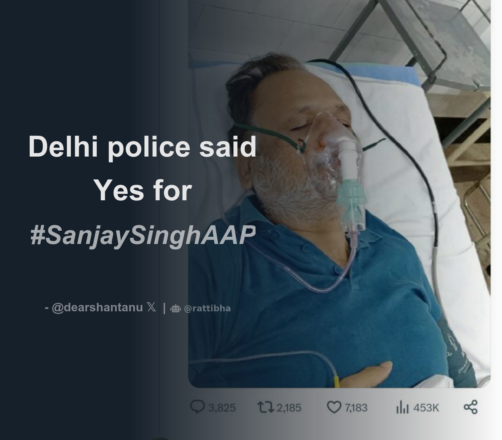 Delhi police said Yes for #SanjaySinghAAP - Thread from Shantanu Jha 📊 @dearshantanu - Rattibha