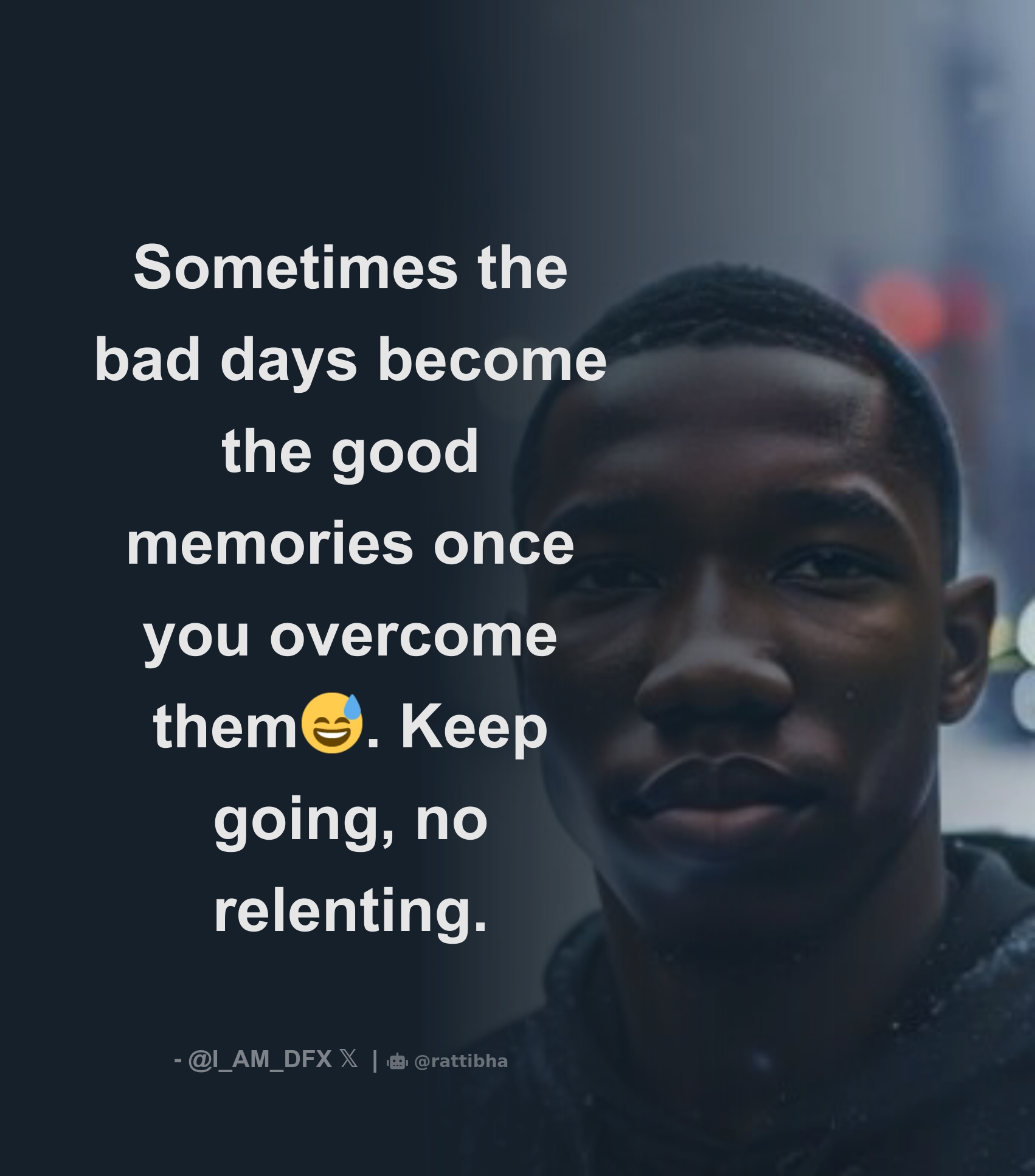 Sometimes the bad days become the good memories once you overcome them😅 ...