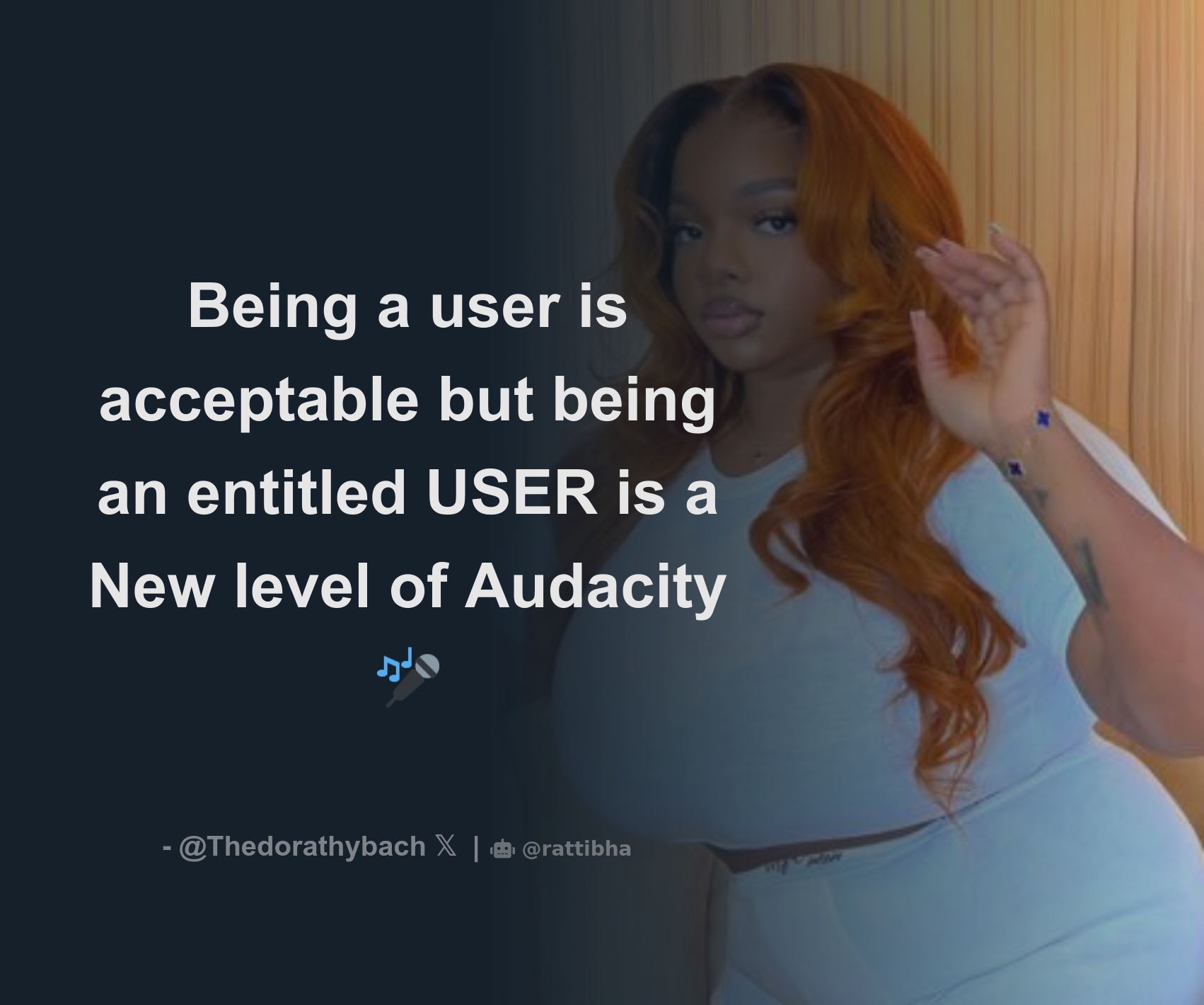 Being a user is acceptable but being an entitled USER is a New level of ...