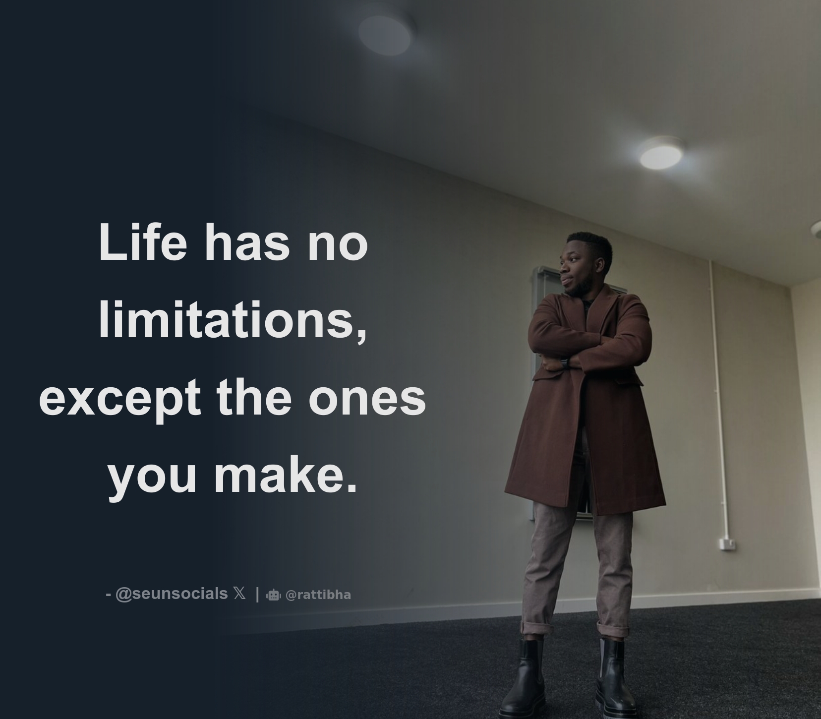 Life has no limitations, except the ones you make. - Download Tweet Image from 🇳🇬 Seun Olatunji ...