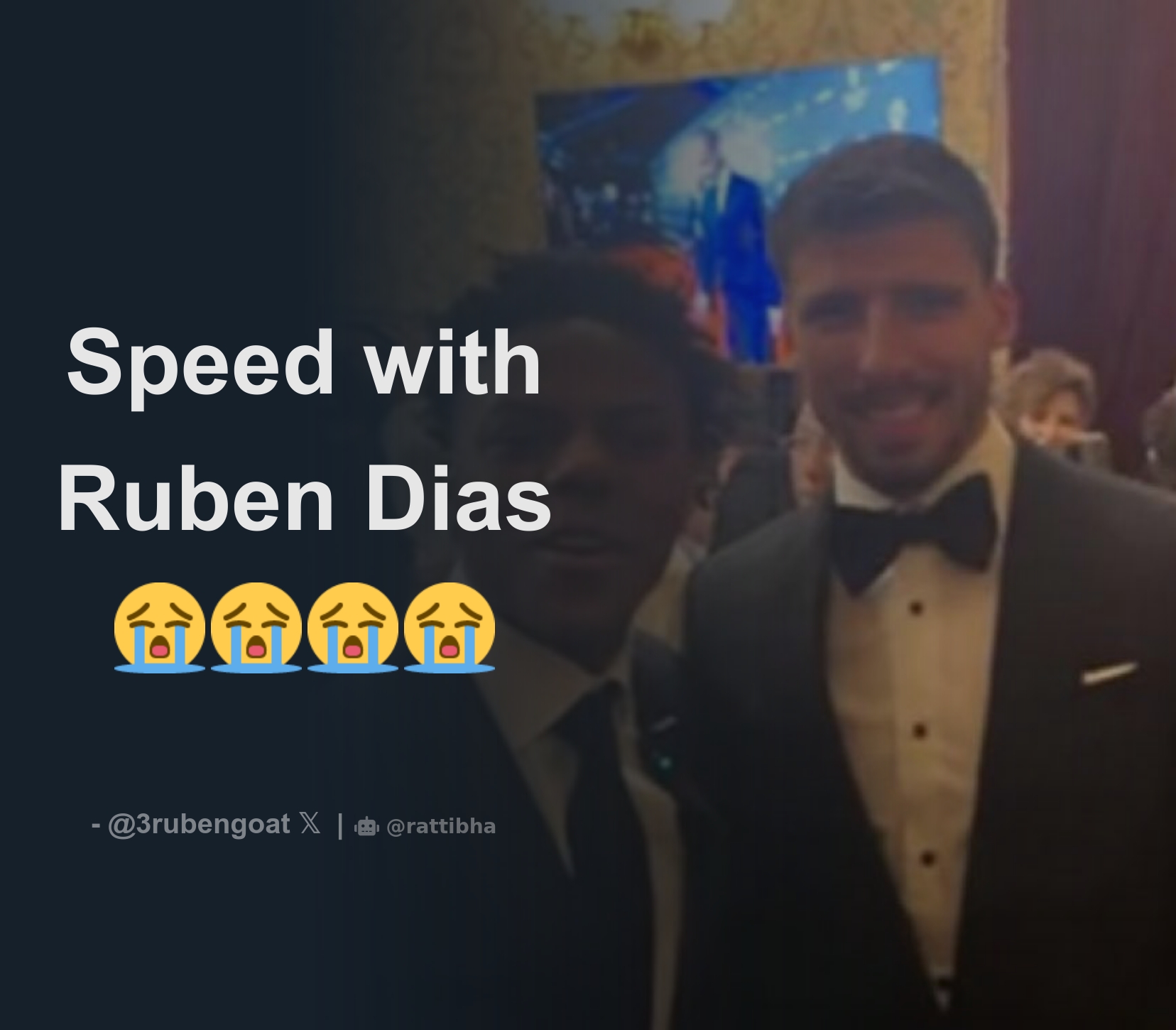 Speed with Ruben Dias😭😭😭😭 - Thread from ruben @3rubengoat - Rattibha
