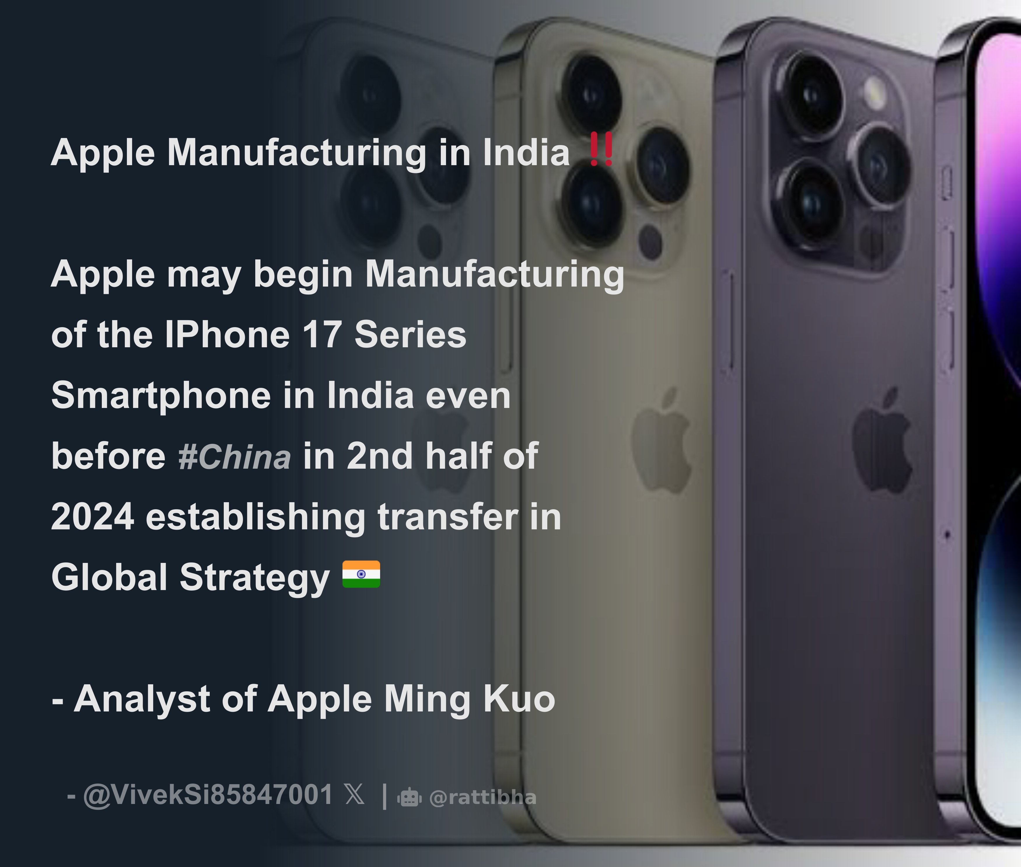 Apple Manufacturing in India ‼️ Apple may begin Manufacturing of the IPhone 17 Series Smartphone ...