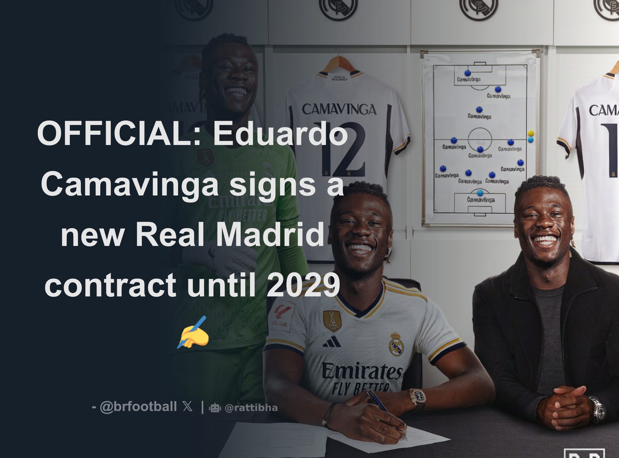 OFFICIAL: Eduardo Camavinga signs a new Real Madrid contract until 2029 ...
