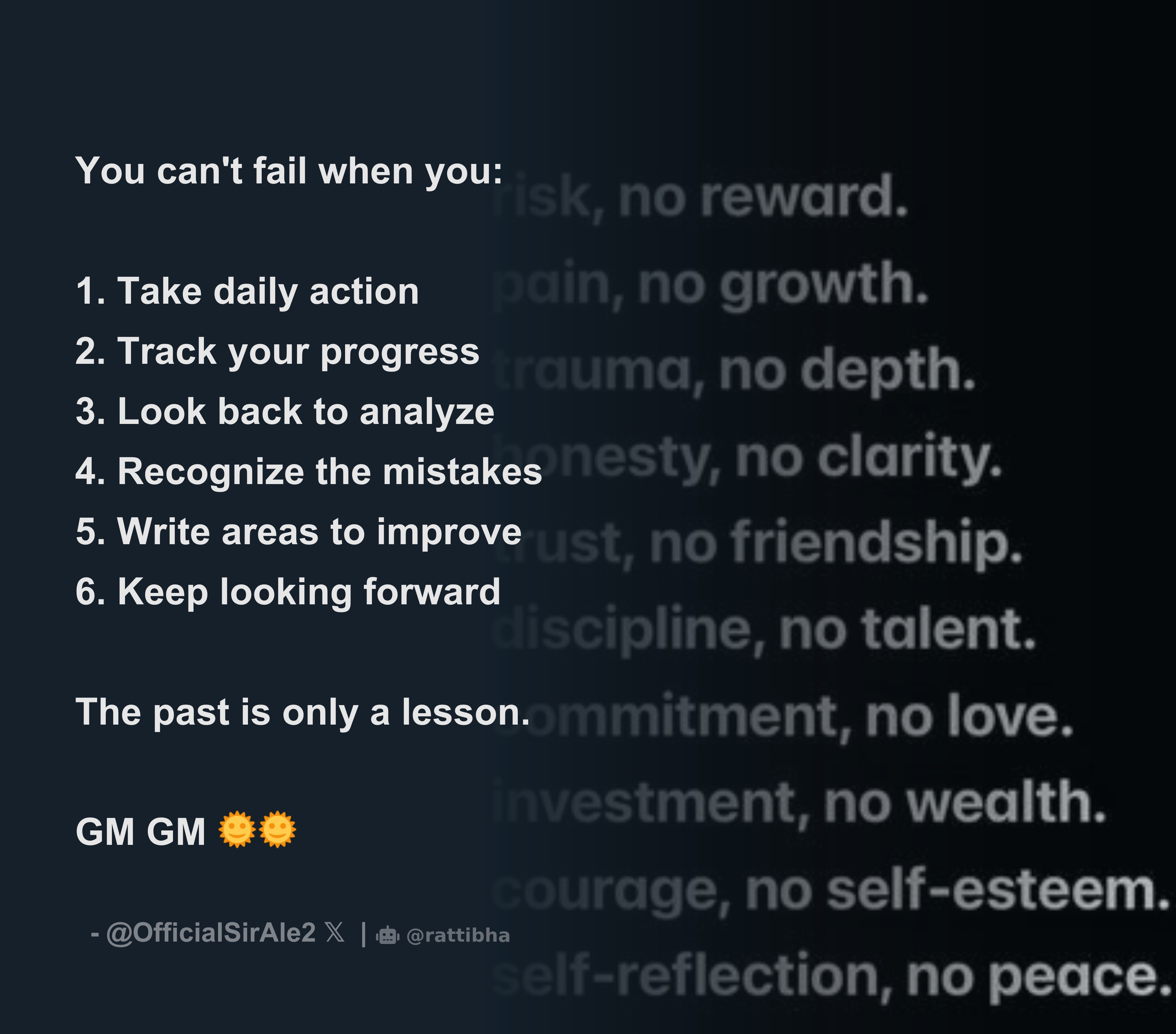 You Cant Fail When You 1 Take Daily Action 2 Track Your Progress 3