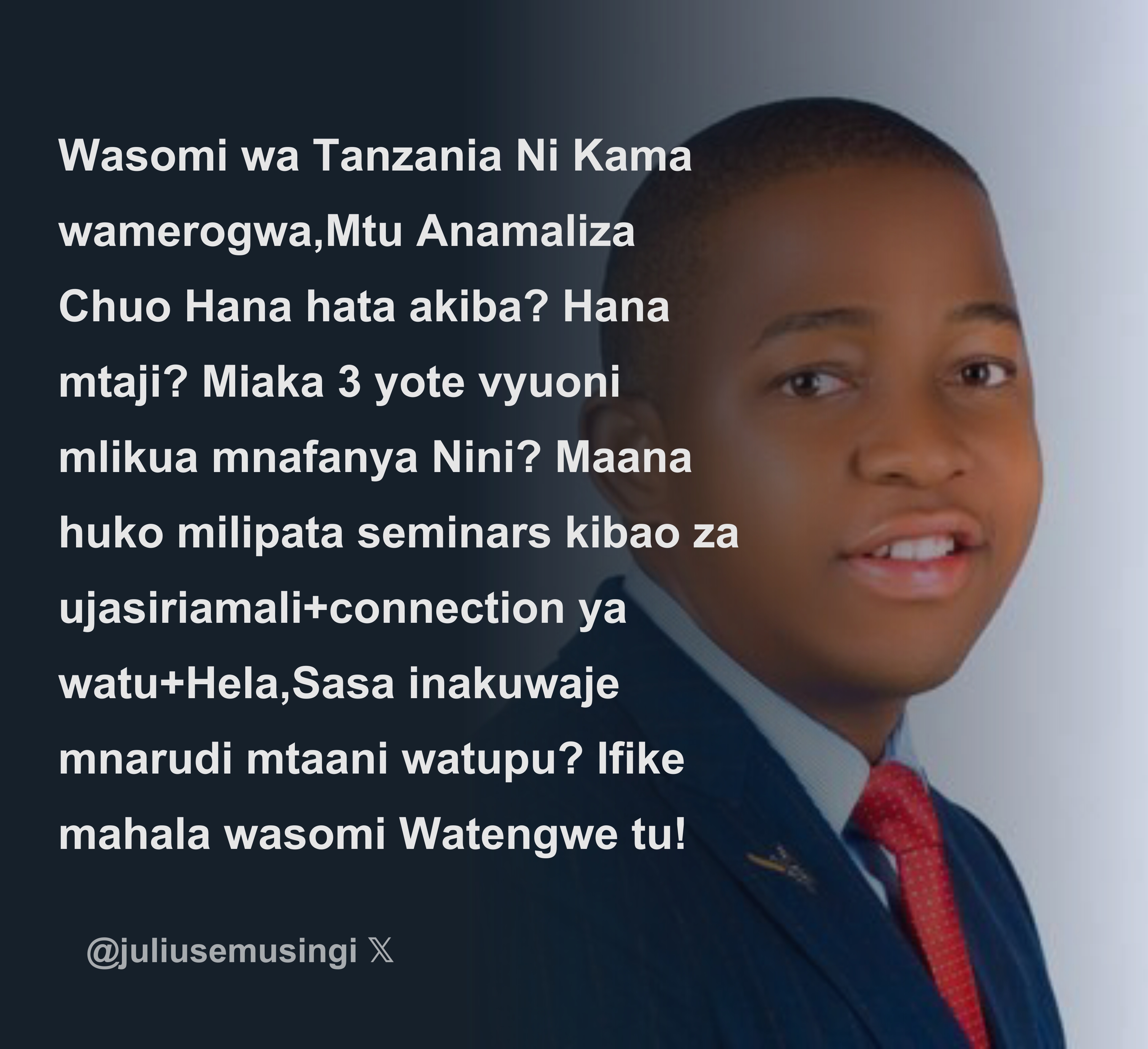 Wasomi wa Tanzania Ni Kama wamerogwa,Mtu Anamaliza Chuo Hana hata akiba? Hana mtaji? Miaka 3 ...