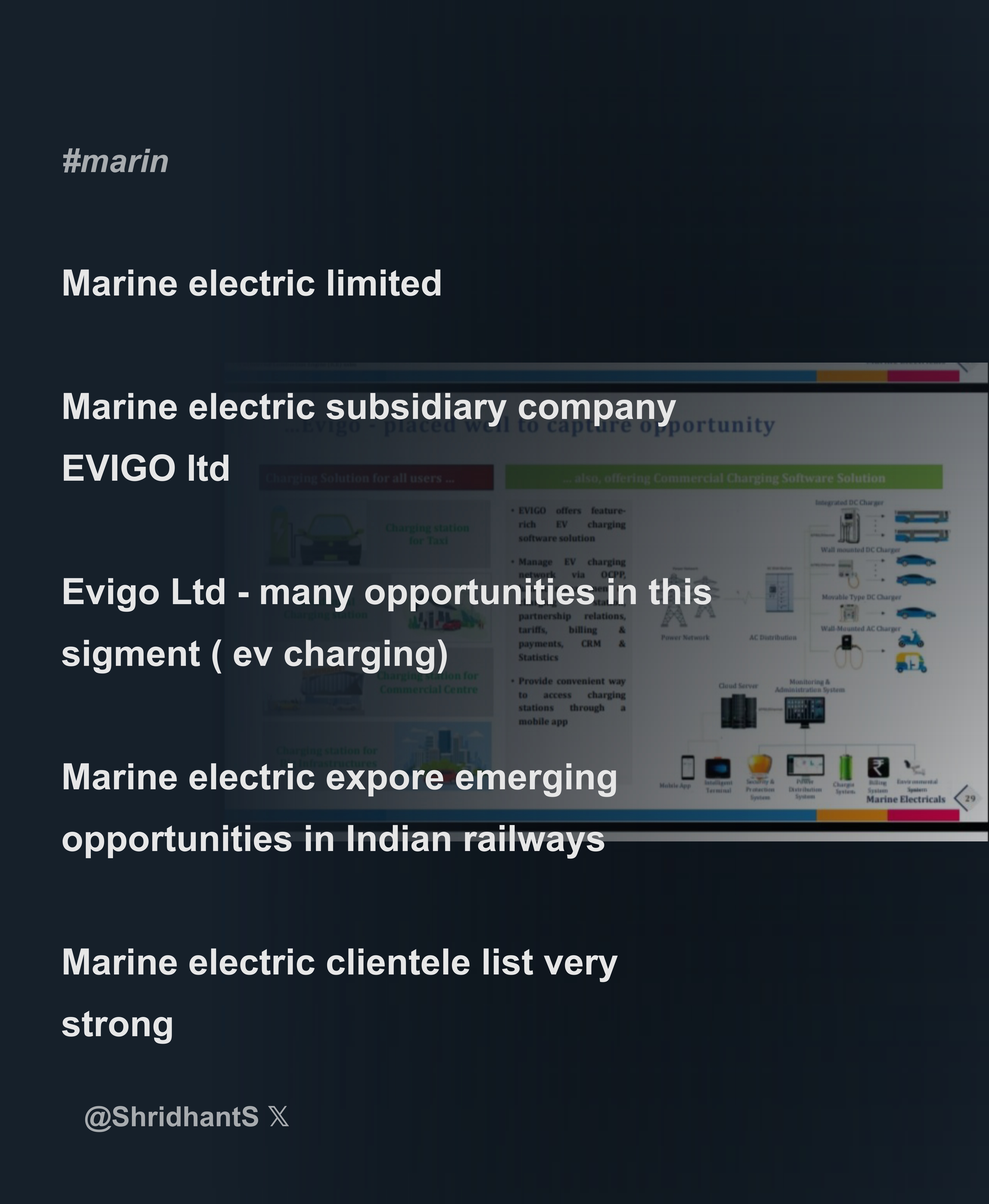 #marin Marine electric limited Marine electric subsidiary company EVIGO ...