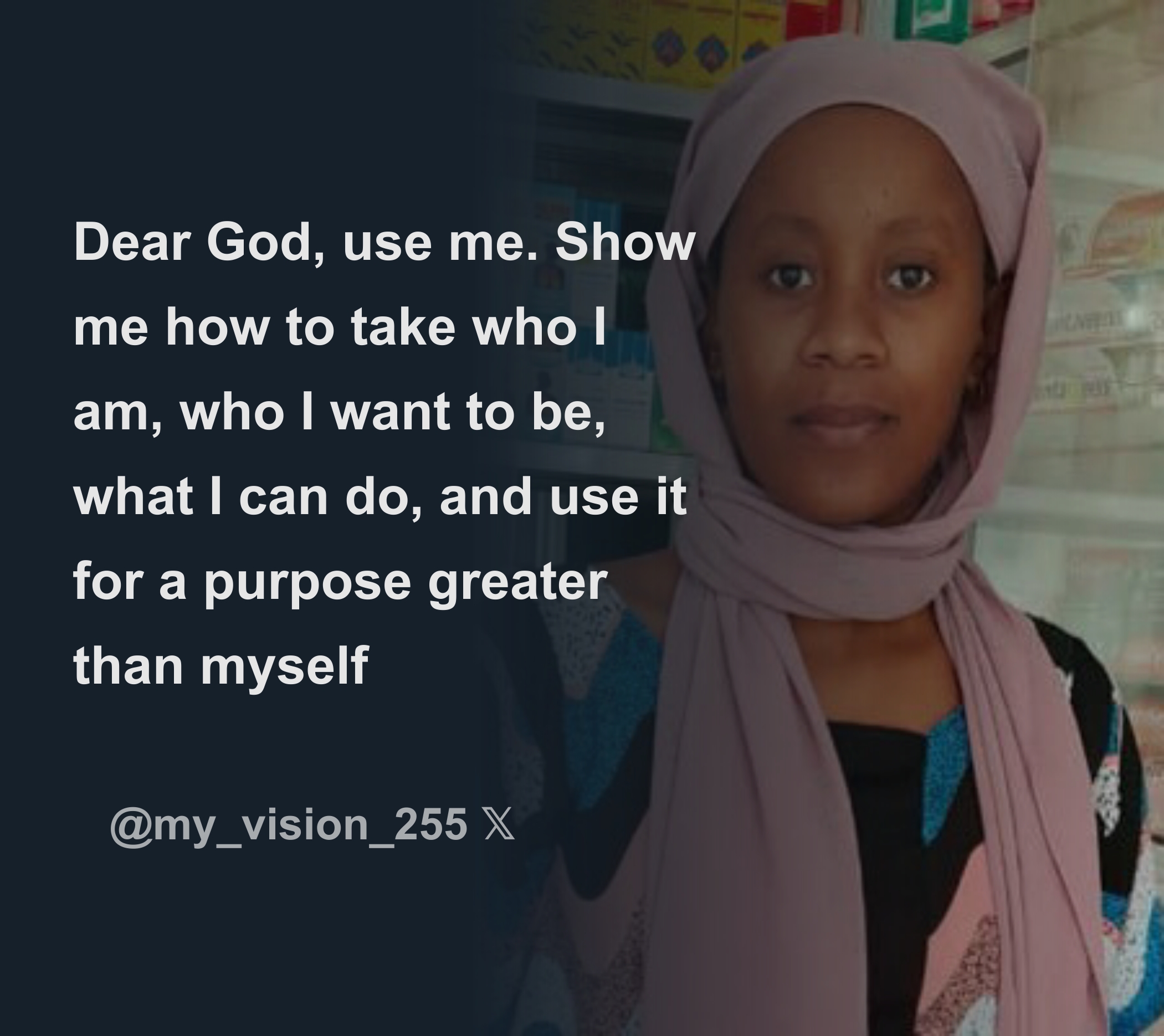 Dear God, use me. Show me how to take who I am, who I want to be, what ...