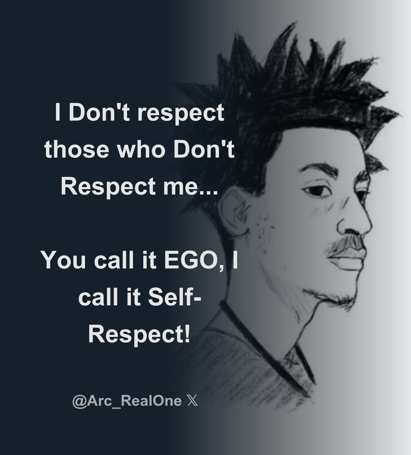 I Don't respect those who Don't Respect me... You call it EGO, I call ...