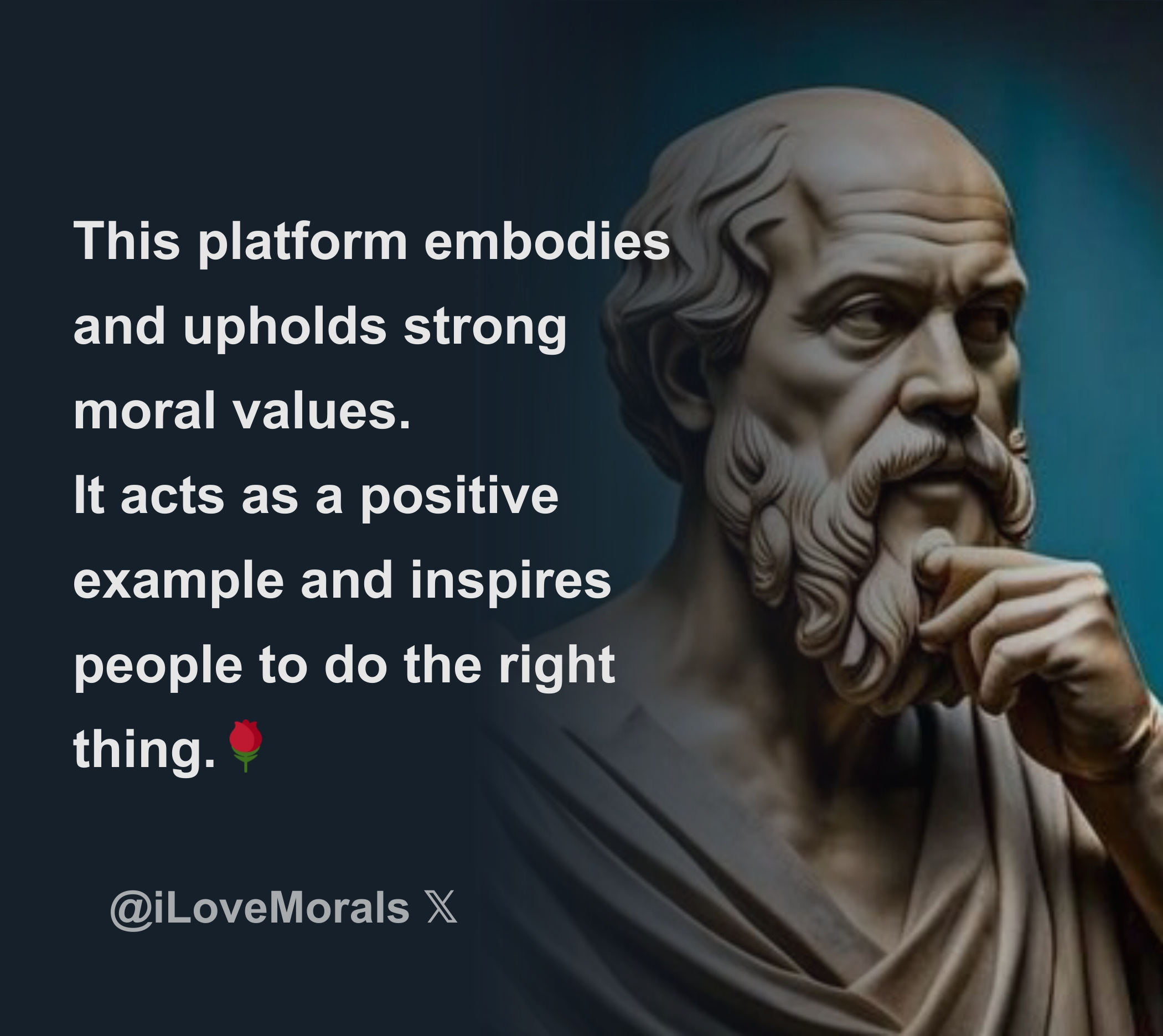 This platform embodies and upholds strong moral values. It acts as a ...