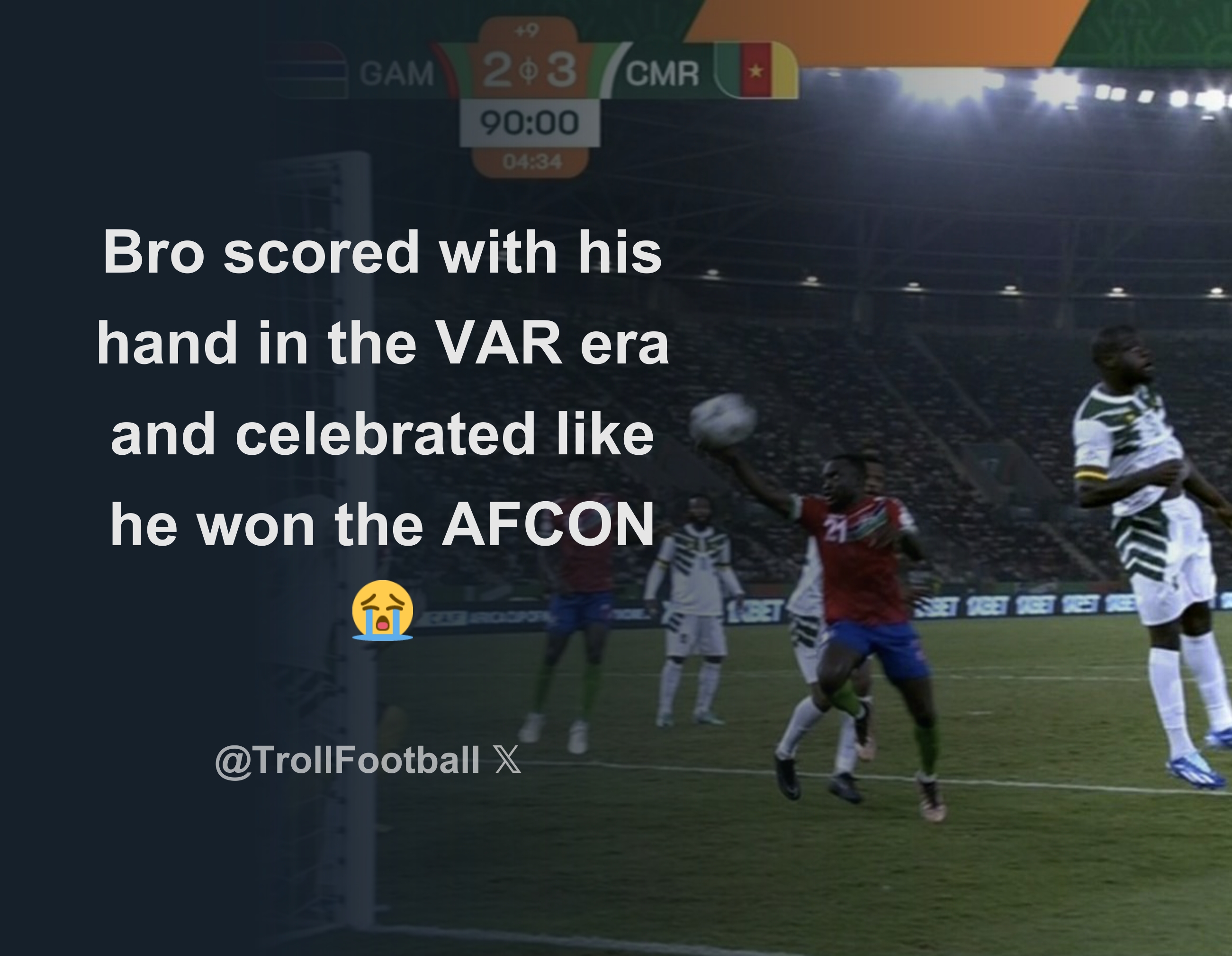 Bro scored with his hand in the VAR era and celebrated like he won the ...