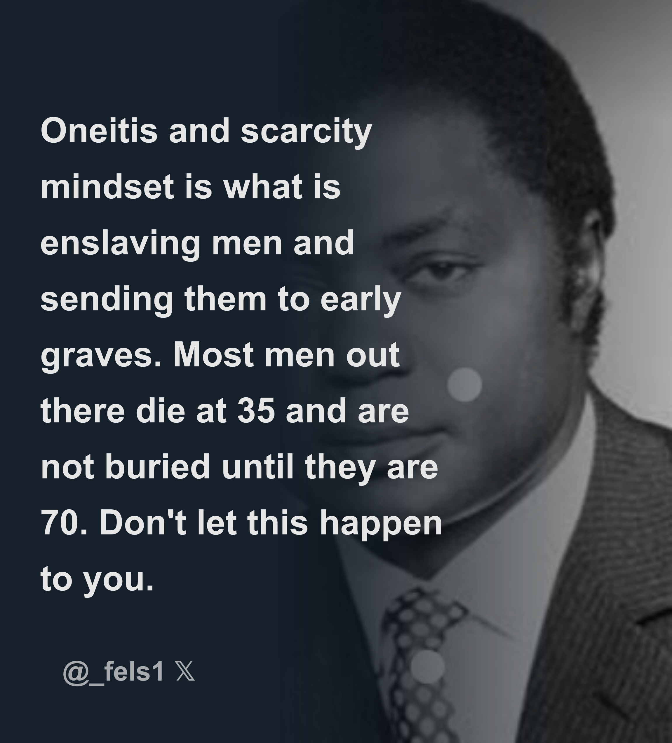 @brianagash Oneitis and scarcity mindset is what is enslaving men and ...