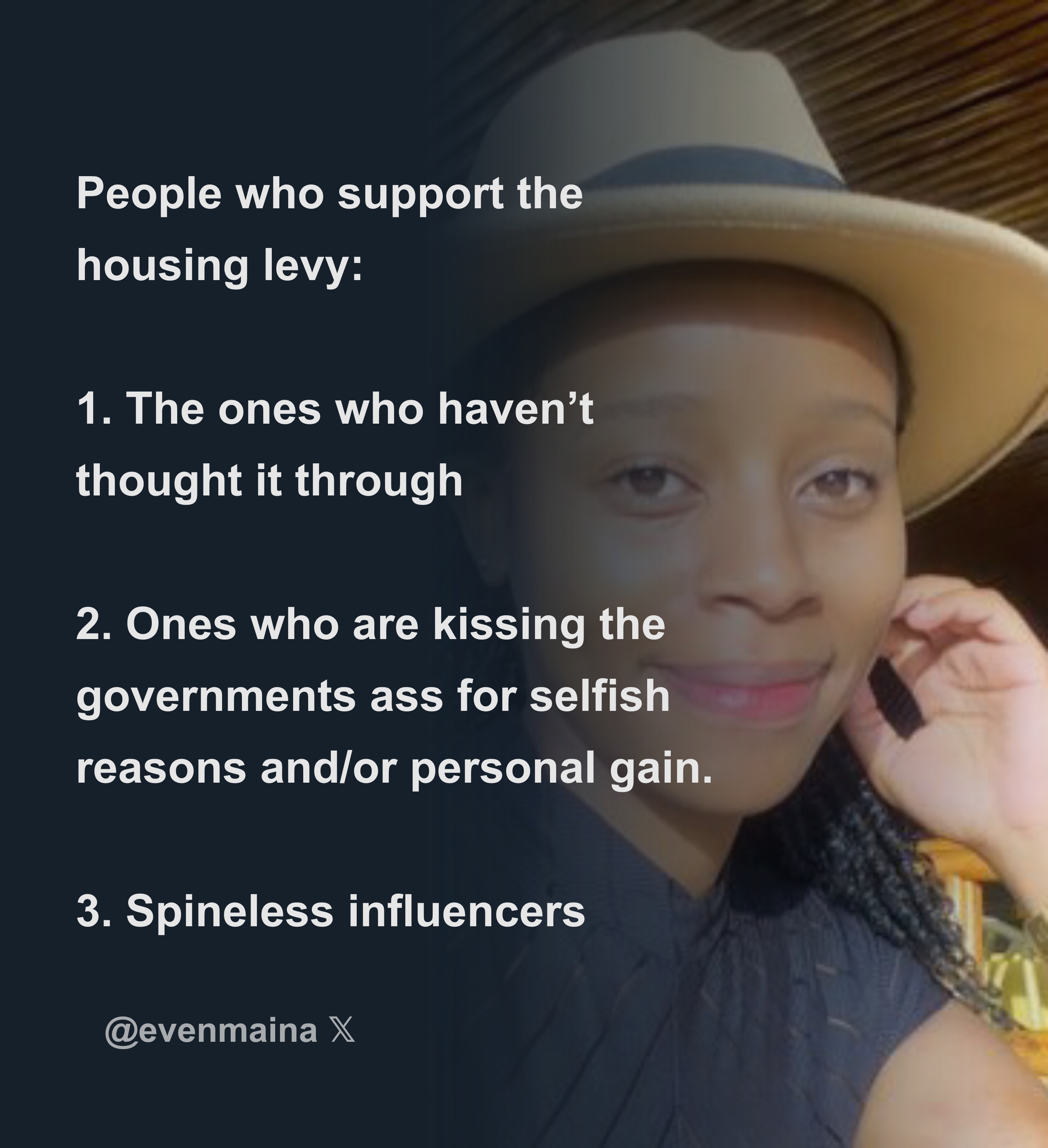 People who support the housing levy: 1. The ones who haven’t thought it ...