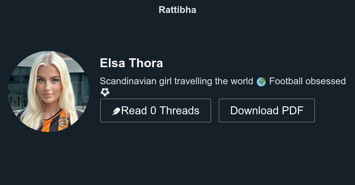 Threads from Elsa Thora - Rattibha
