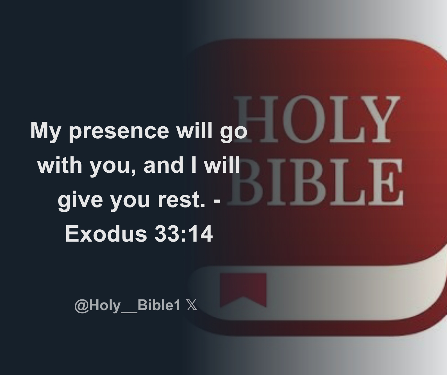 My presence will go with you, and I will give you rest. -Exodus 33:14 ...