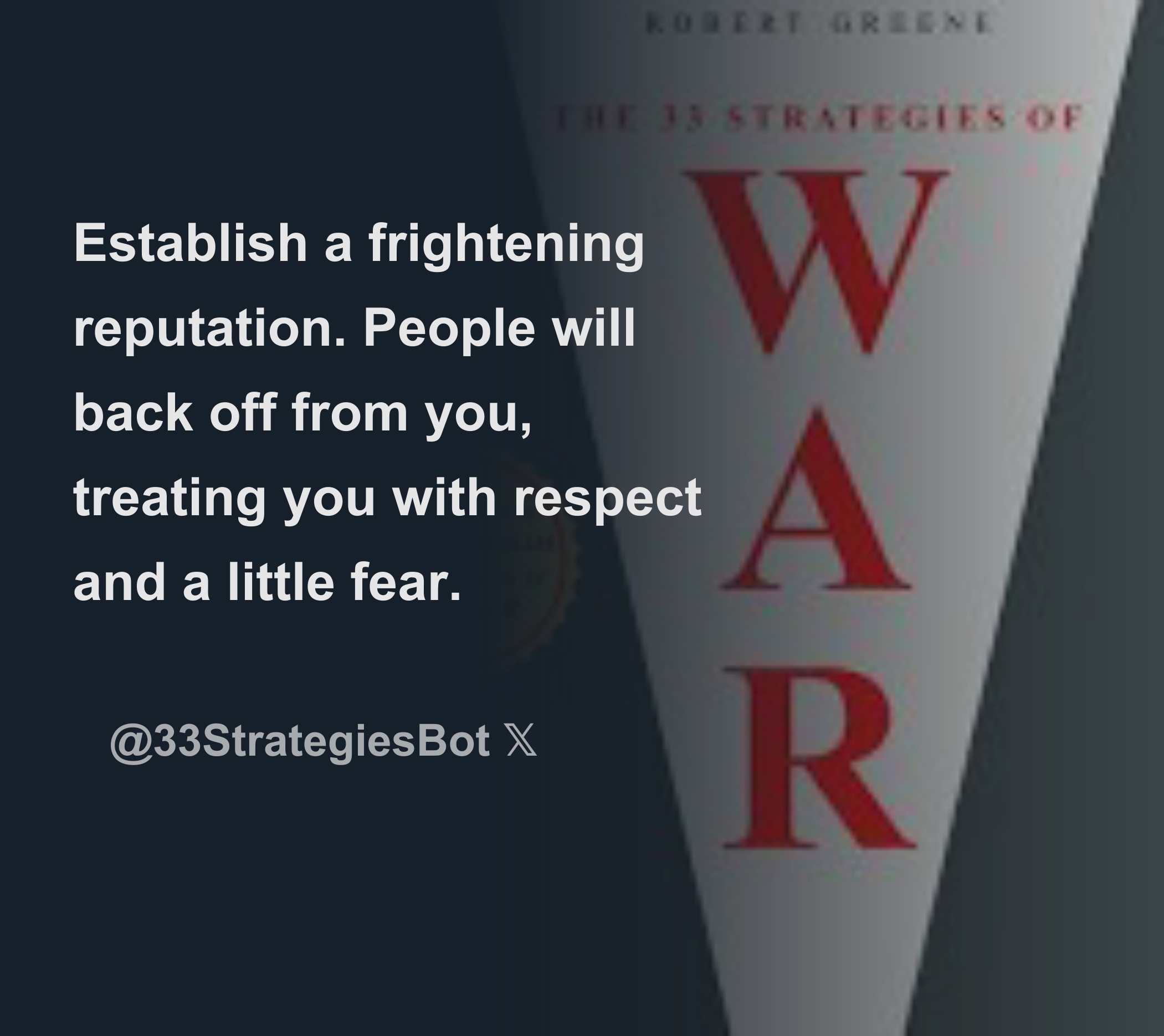 Establish a frightening reputation. People will back off from you ...