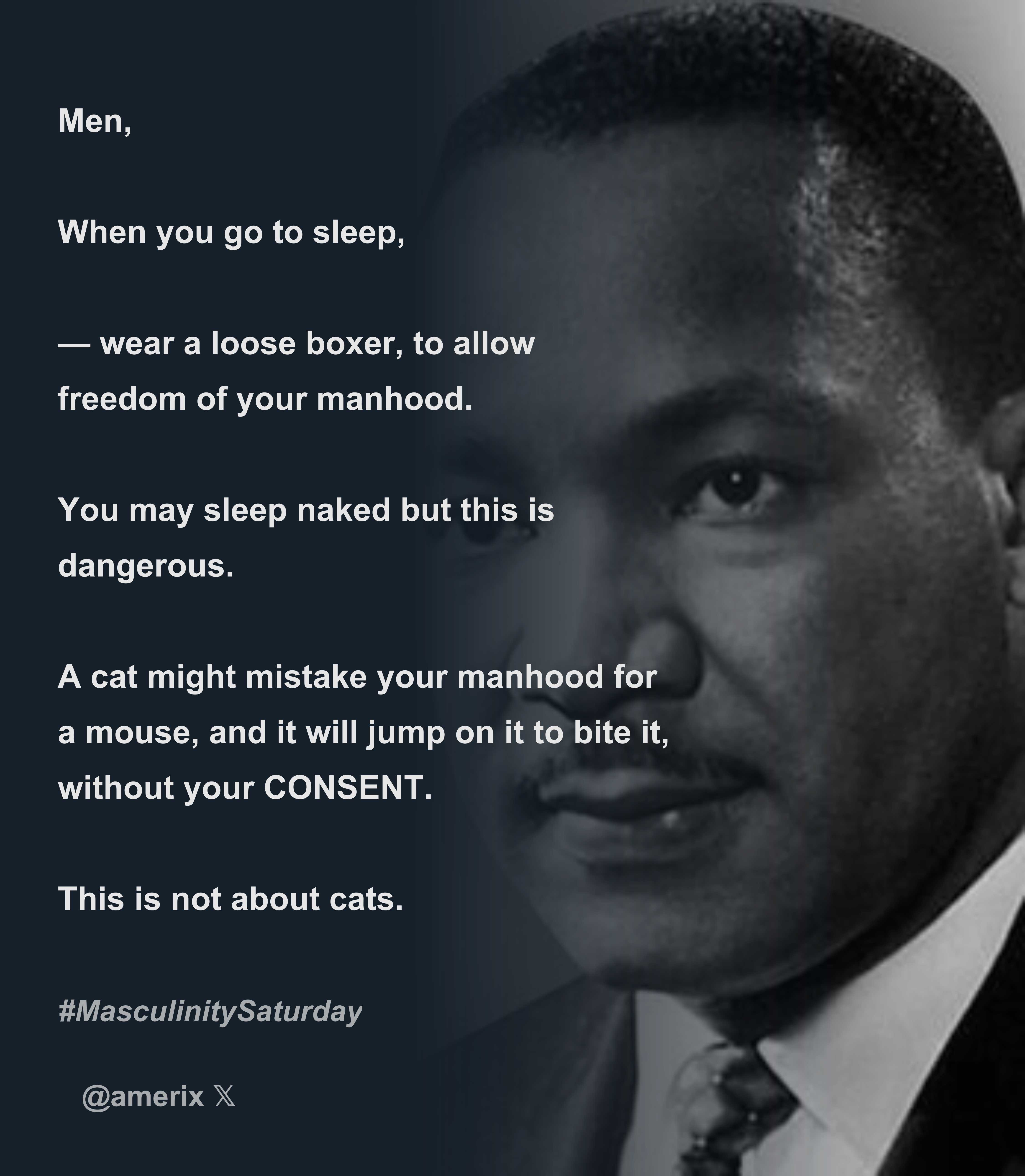 Men, When you go to sleep, — wear a loose boxer, to allow freedom of ...