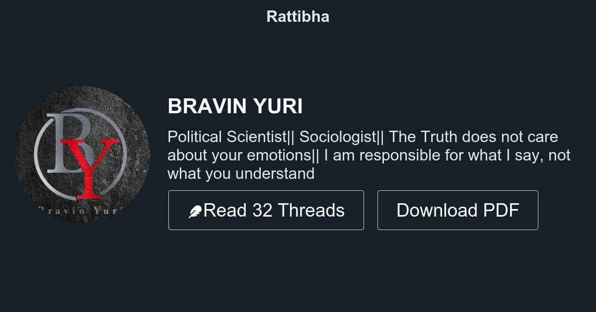 Threads from BRAVIN YURI - Rattibha
