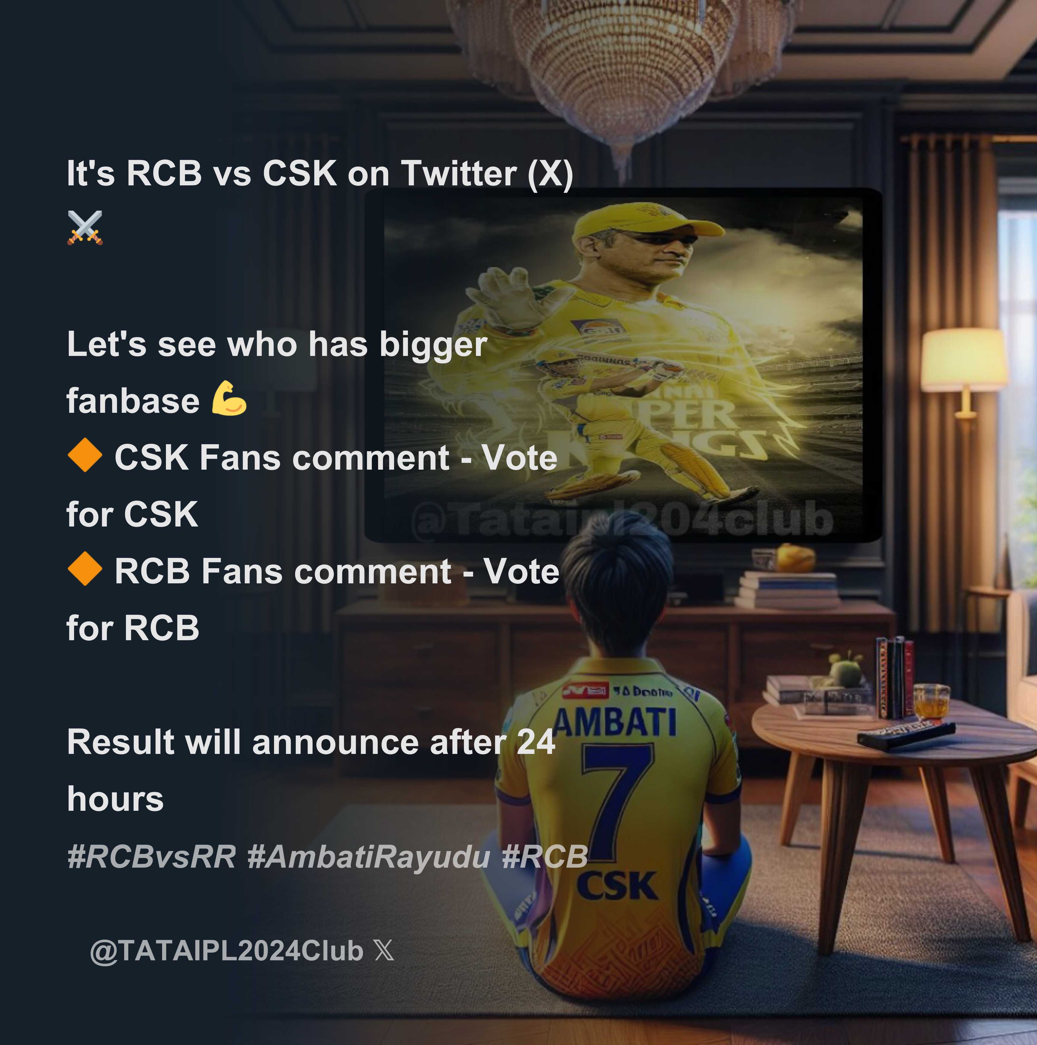 It's RCB vs CSK on Twitter (X) ⚔️ Let's see who has bigger fanbase 💪 🔶 ...