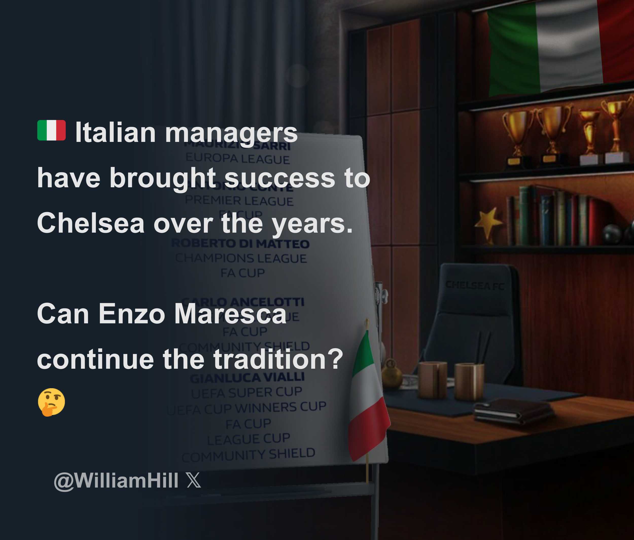 🇮🇹 Italian managers have brought success to Chelsea over the years. Can ...
