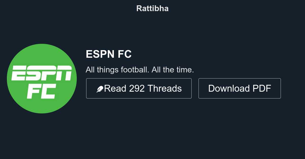 Threads from ESPN FC - Rattibha