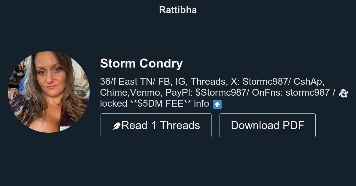 Threads from Storm Condry - Rattibha