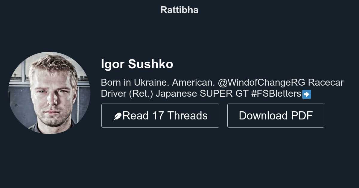 Threads from Igor Sushko - Rattibha