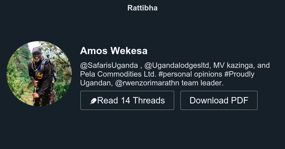 Threads from Amos Wekesa - Rattibha