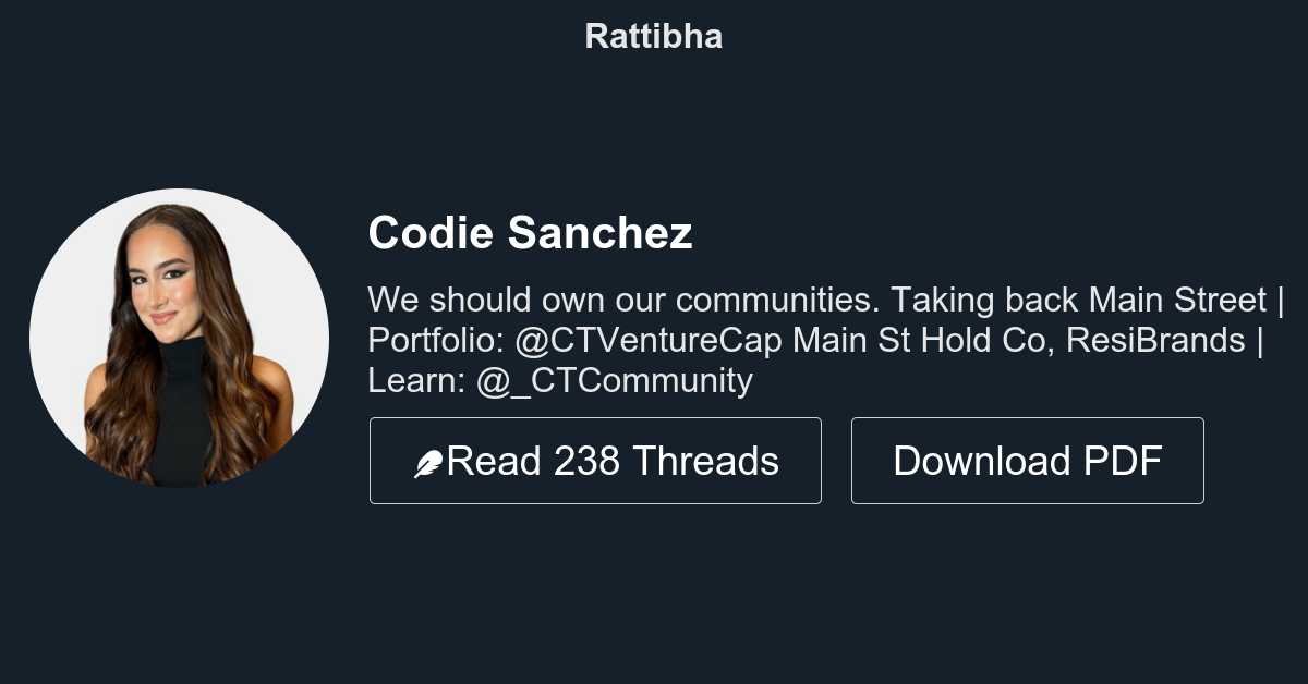 Threads from Codie Sanchez - Rattibha