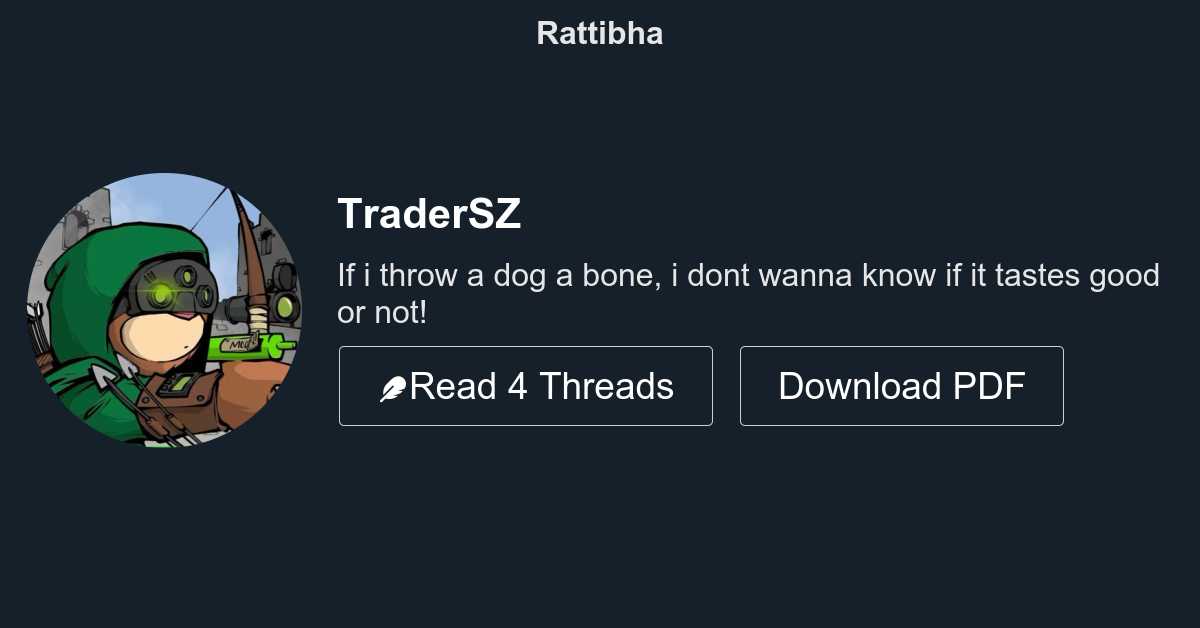 Threads from TraderSZ - Rattibha