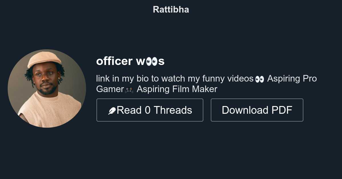Threads from officer w👀s - Rattibha