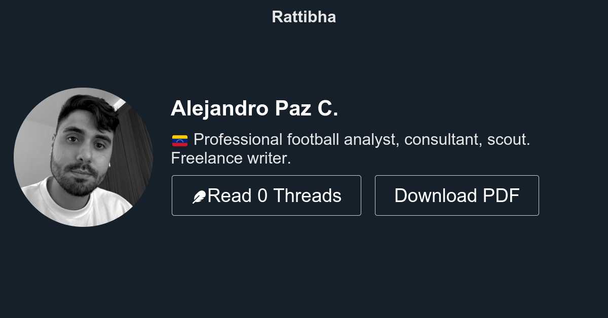Threads from Alejandro Paz C. - Rattibha