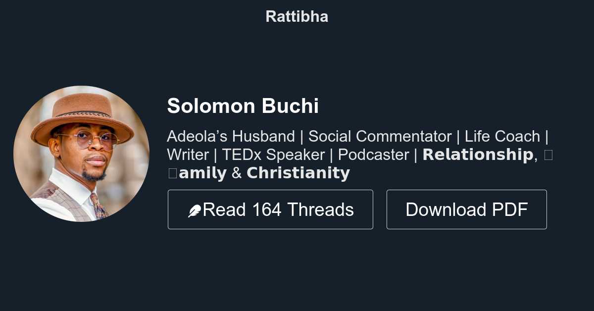 Threads from Solomon Buchi - Rattibha