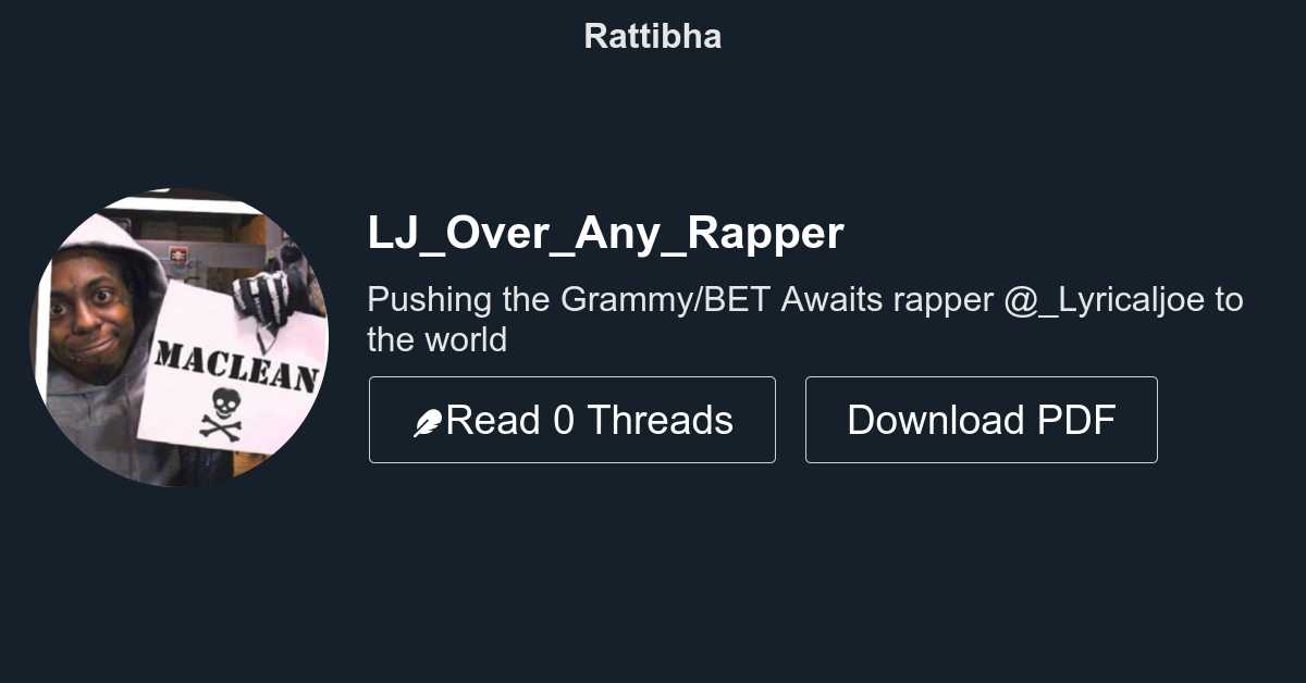 Threads from LJ_Over_Any_Rapper - Rattibha