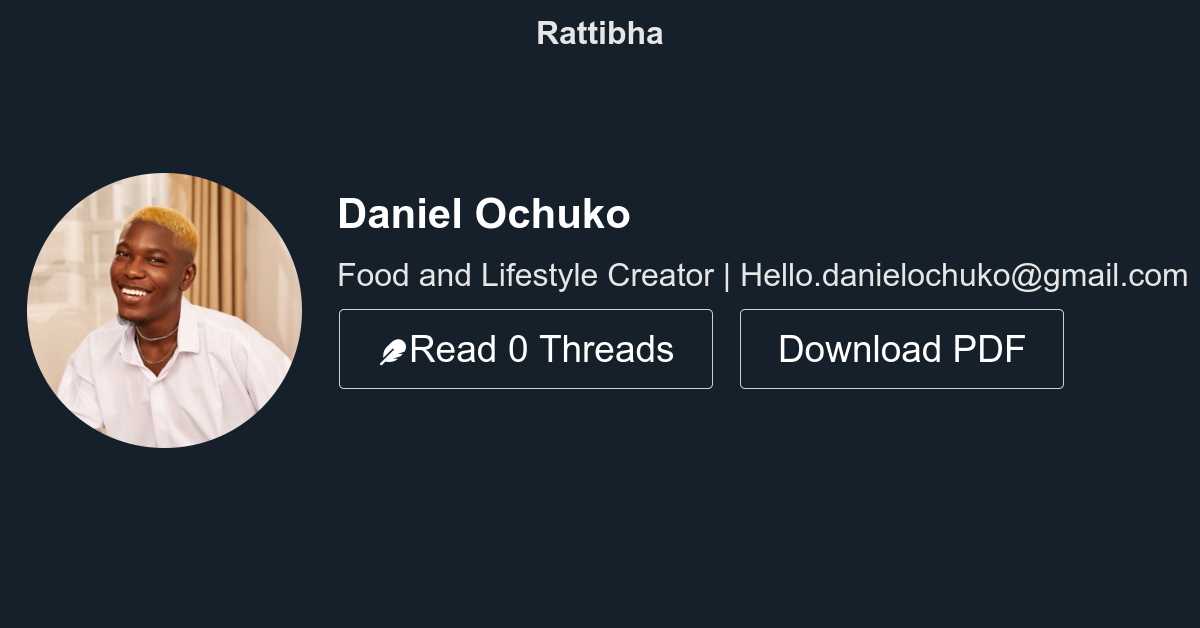Threads from Daniel Ochuko - Rattibha