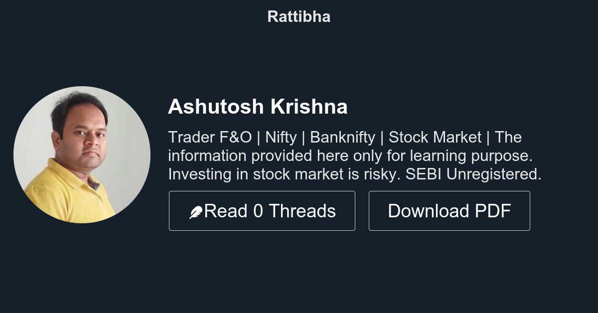 Threads from Ashutosh Krishna - Rattibha